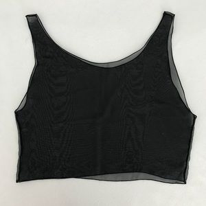 Tops | Vintage Sheer Black Cropped Top | Poshmark